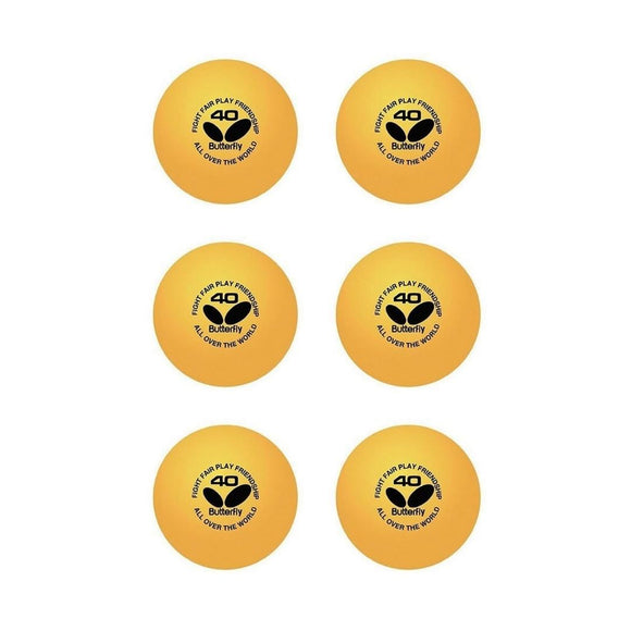 Butterfly Table Tennis Balls 6 Pack - Orange – BlueSL Australia